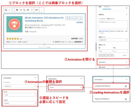 『ブロックをアニメーション化したい！』便利＆簡単なプラグインBlocks Animationを使おう